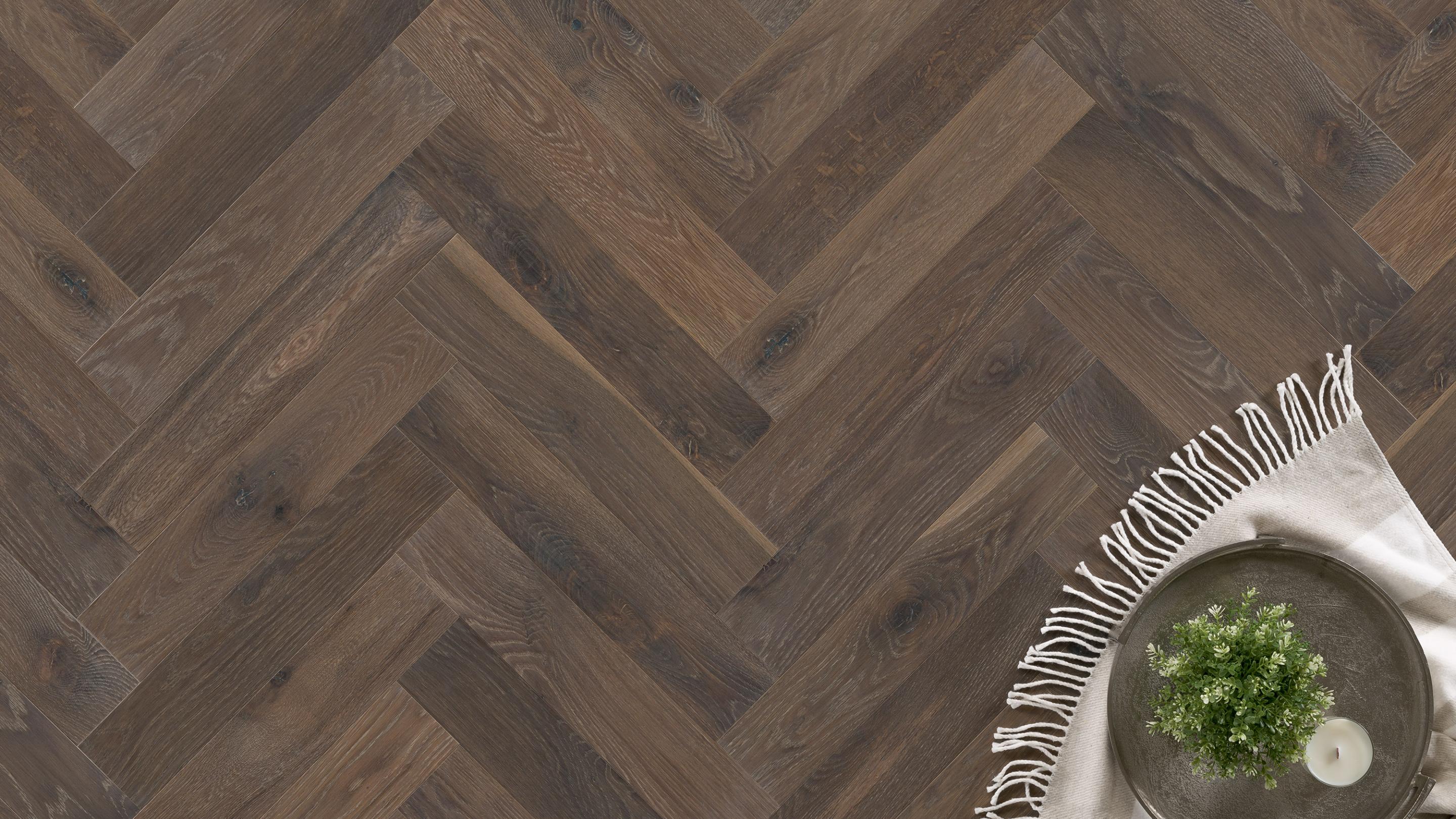 Brushed Oak Woodburn Herringbone | Kentwood Flooring