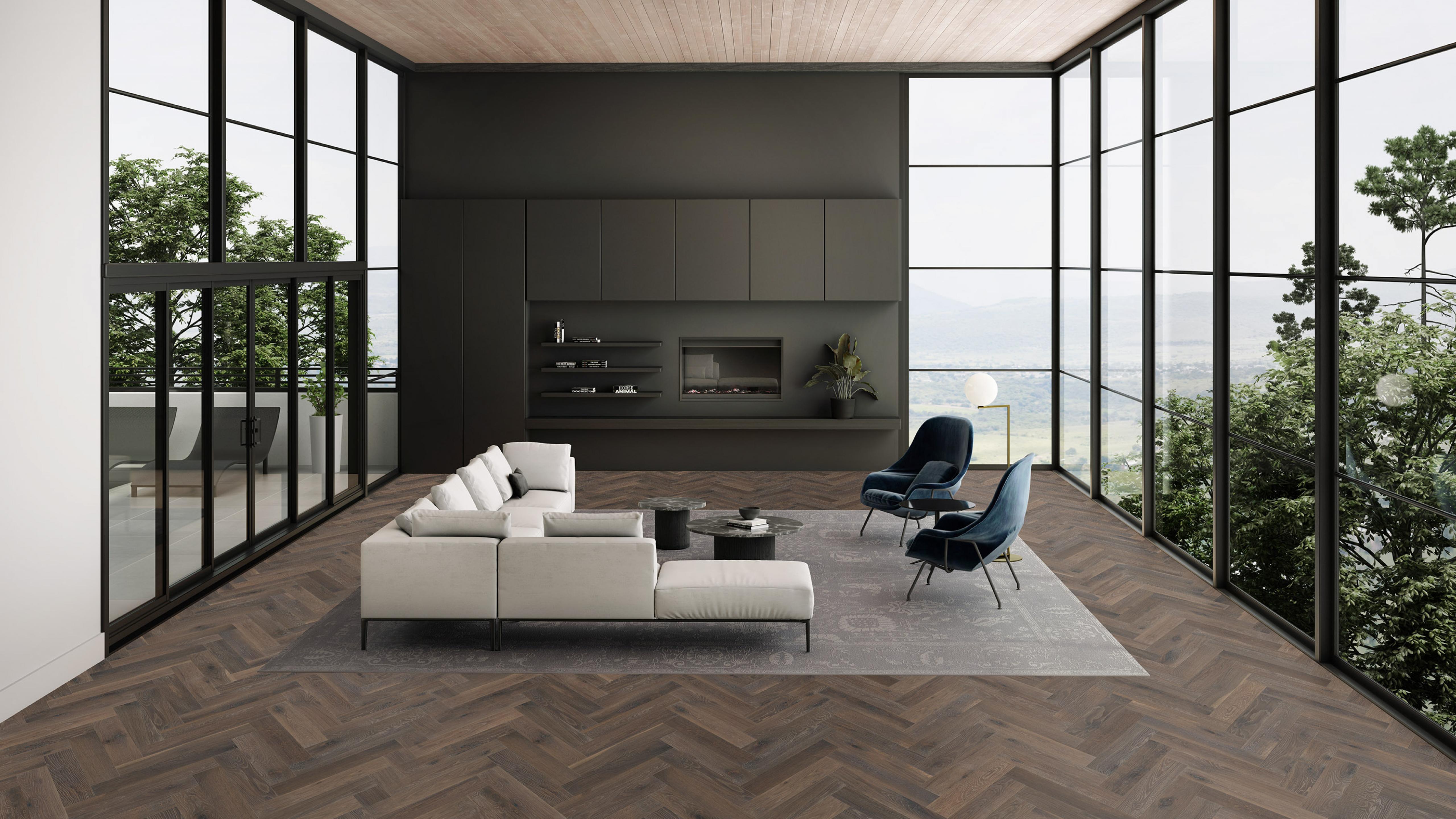 Brushed Oak Woodburn Herringbone | Kentwood Flooring