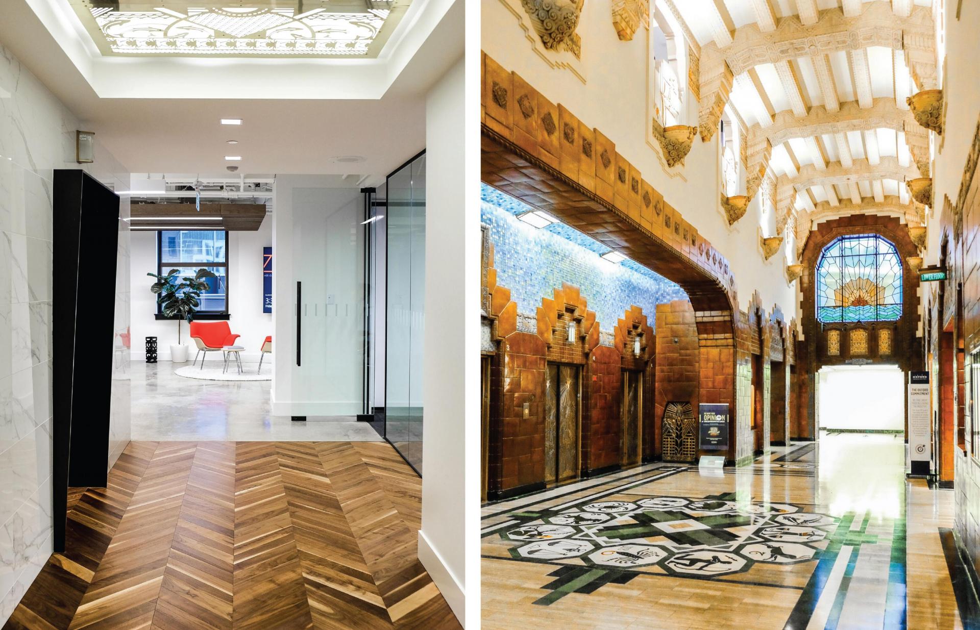 Marine Building Offices - Brushed Walnut Natural Herringbone | Kentwood ...